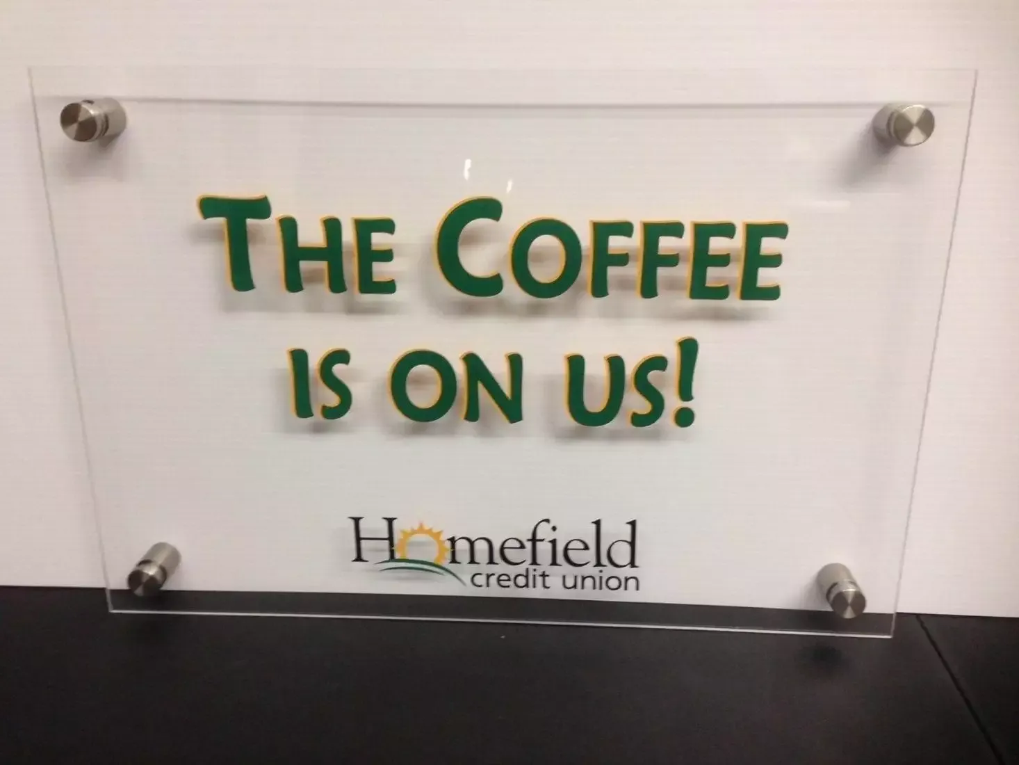 Acrylic Standoff Wall Sign 2x6' - Titans Of Print And Signs