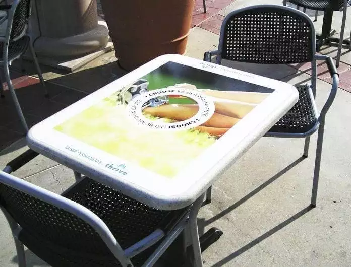 Full Color Table Vinyl Decals - Titans Of Print And Signs