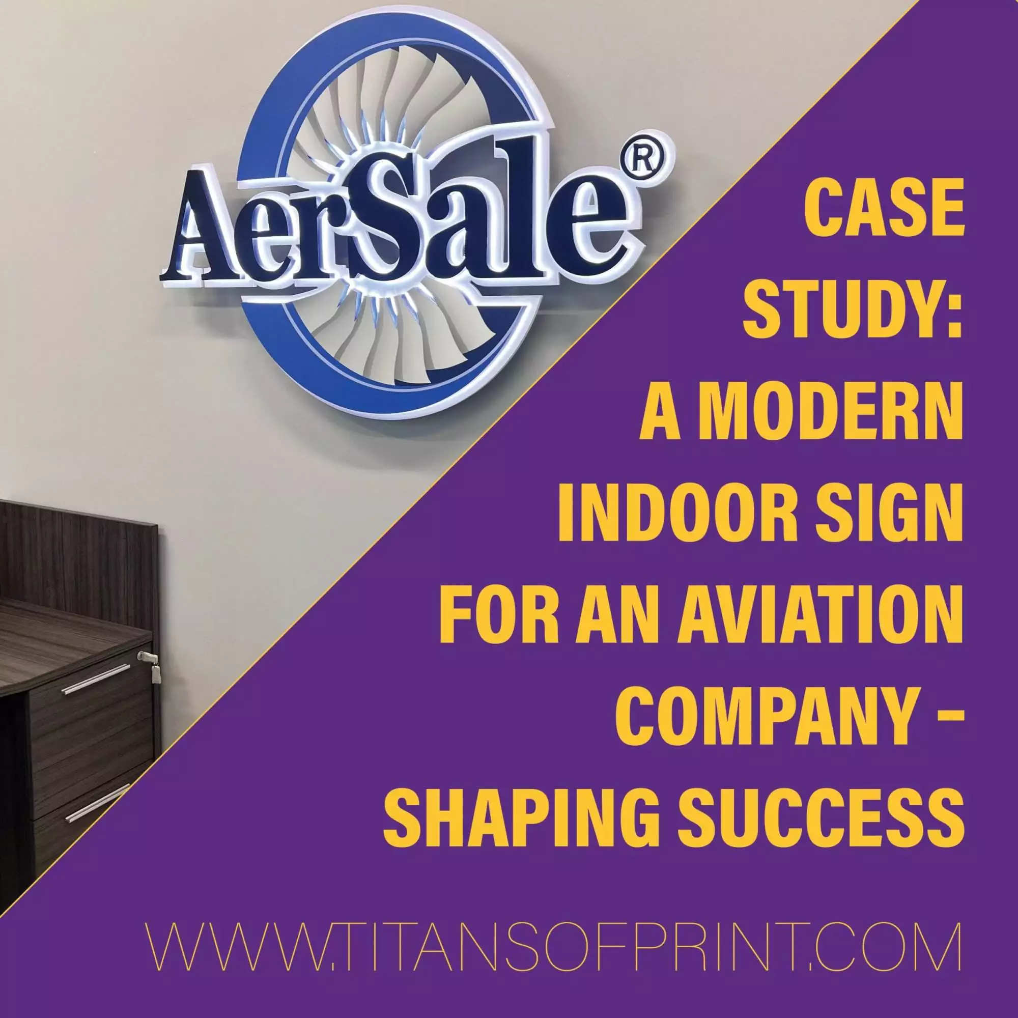 Crafting Success: Contemporary Indoor Sign For An Aviation Company